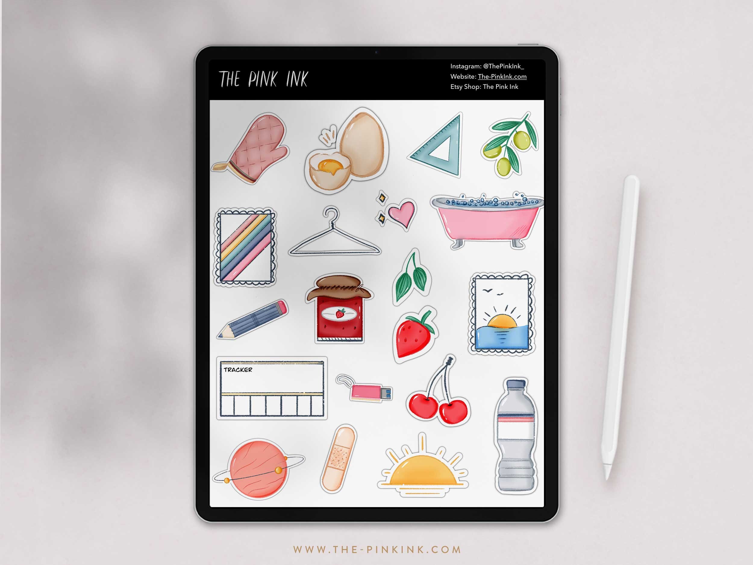 Pegatinas digitales para el hogar / Pegatinas esenciales, pegatinas de ...