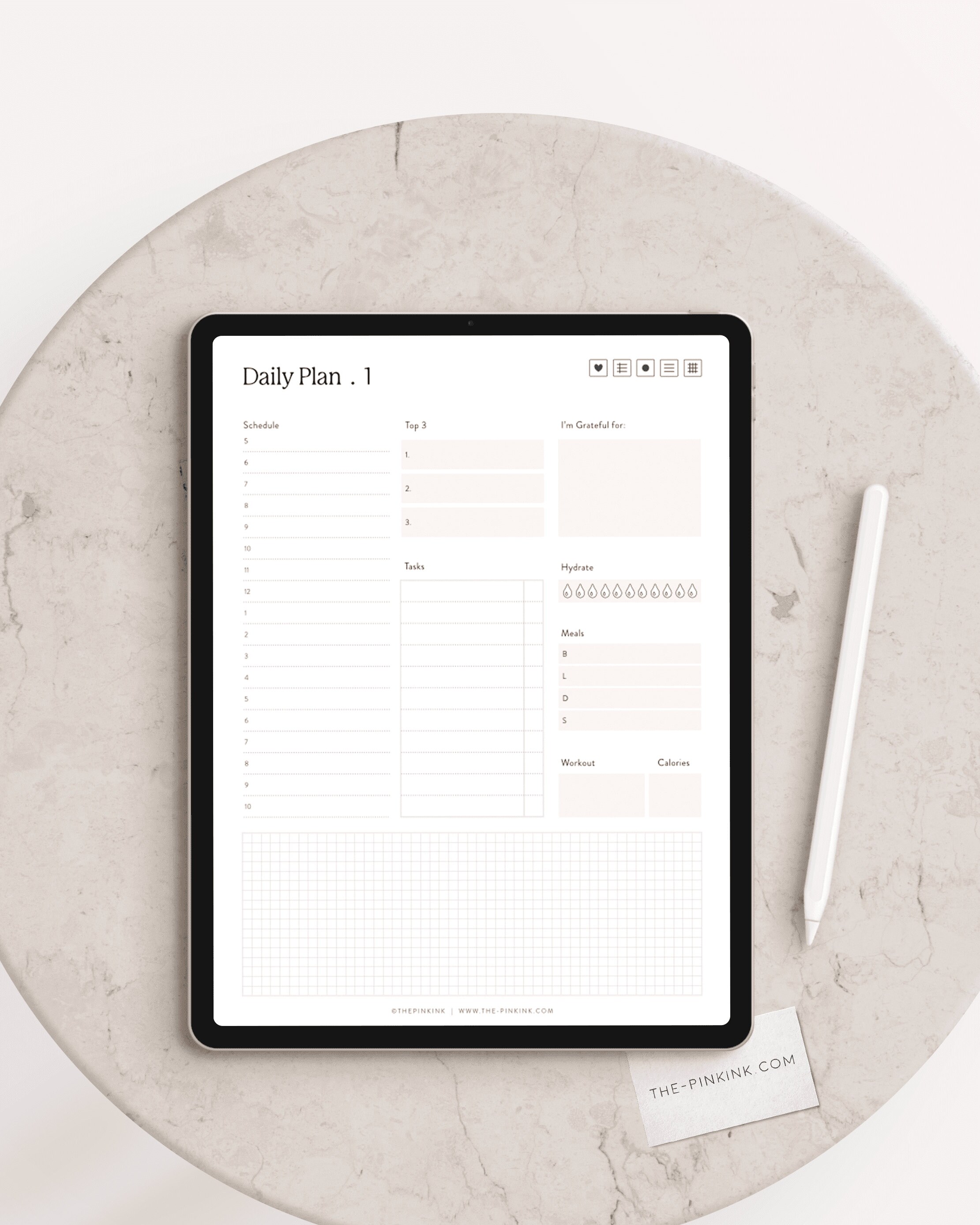 Daily Digital Planner for Goodnotes, Notability, Xodo, Noteshelf 2, Lag ...