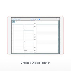 Undated Digital Planner Daily Planner Weekly Planner - Etsy