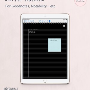 Black Digital Notepad Yellow Paper Lined Note Pad Digital Notebook ...