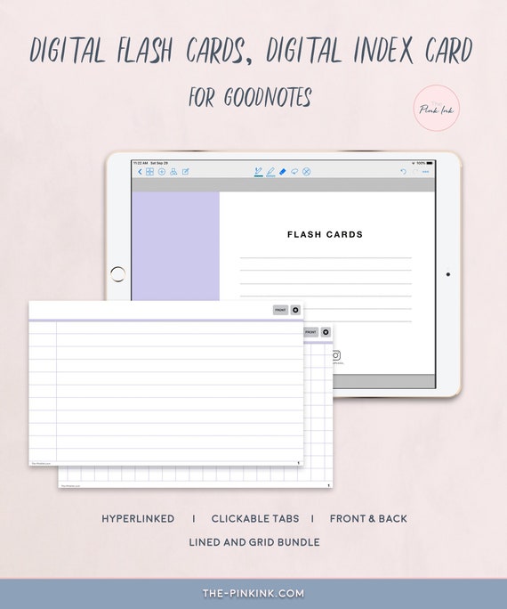 Purple Digital Flash Cards Hyperlinks Flash Cards for | Etsy