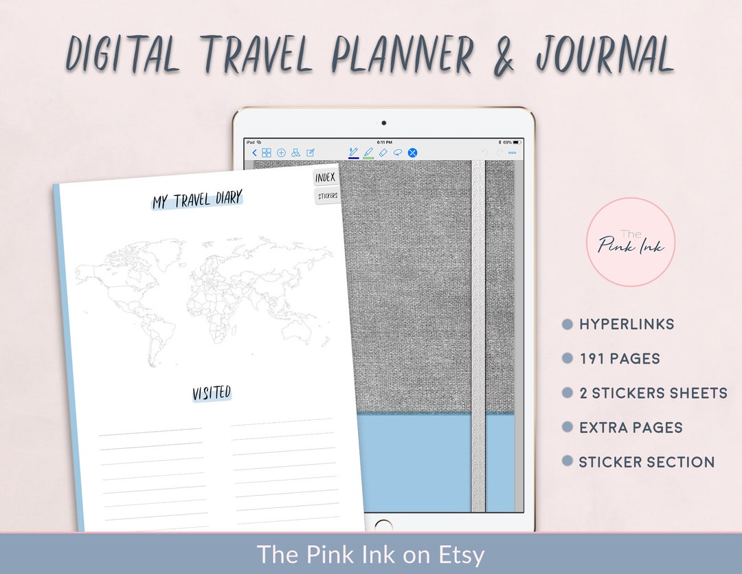 Digital Travel Journal, Travel Planner, and Traveler's Notebook All in ...