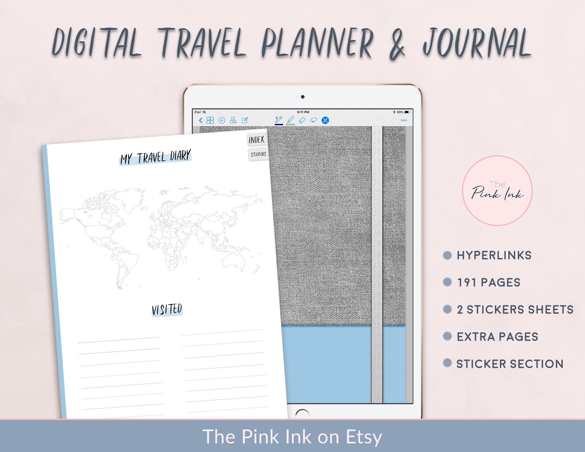 Digital Travel Journal, Travel Planner, and Traveler's Notebook All in ...