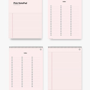 Bundle Digital Notepad Pink Paper Lined Note Pad Digital Notebook ...