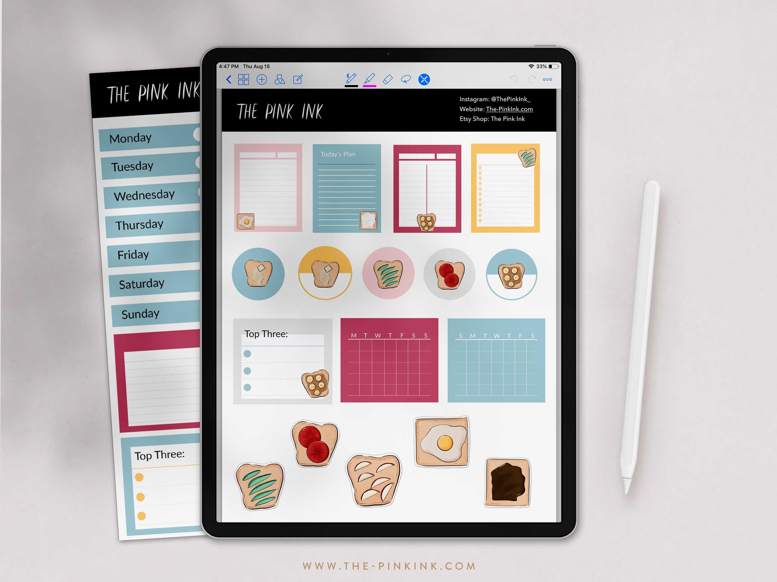 Digital Stickers, Digital Planner Sticker, Plan With Me Toaste Stickers ...