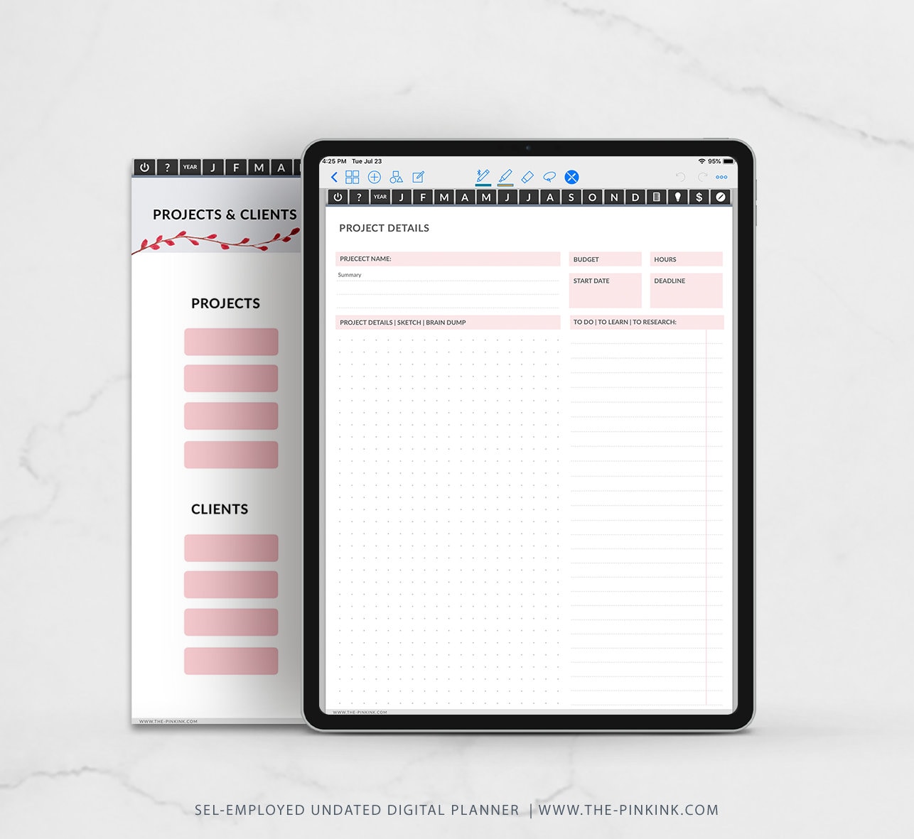 Undated Self Employed Planner Business Planner Undated - Etsy Canada