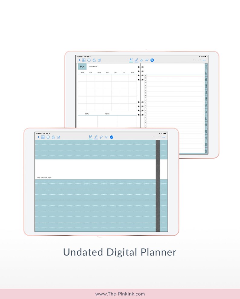 Undated Digital Planner Daily Planner Weekly Planner - Etsy