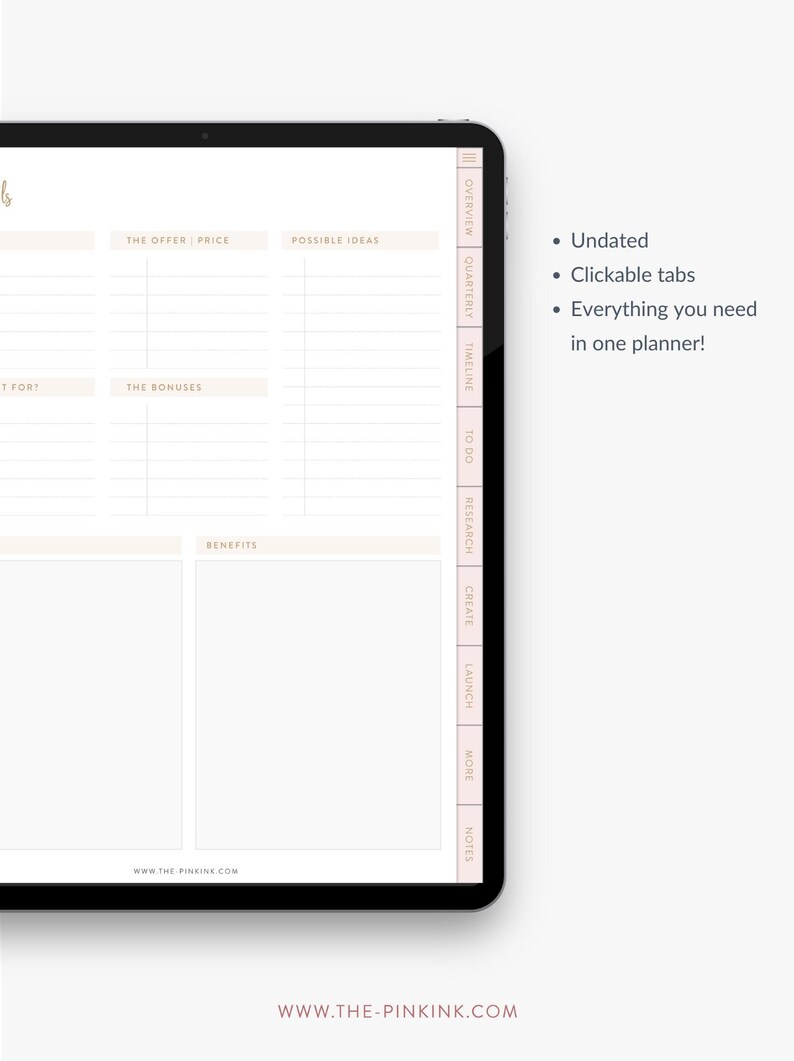 Product Digital Planner, Launch Planner, Goodnotes iPad Planner ...