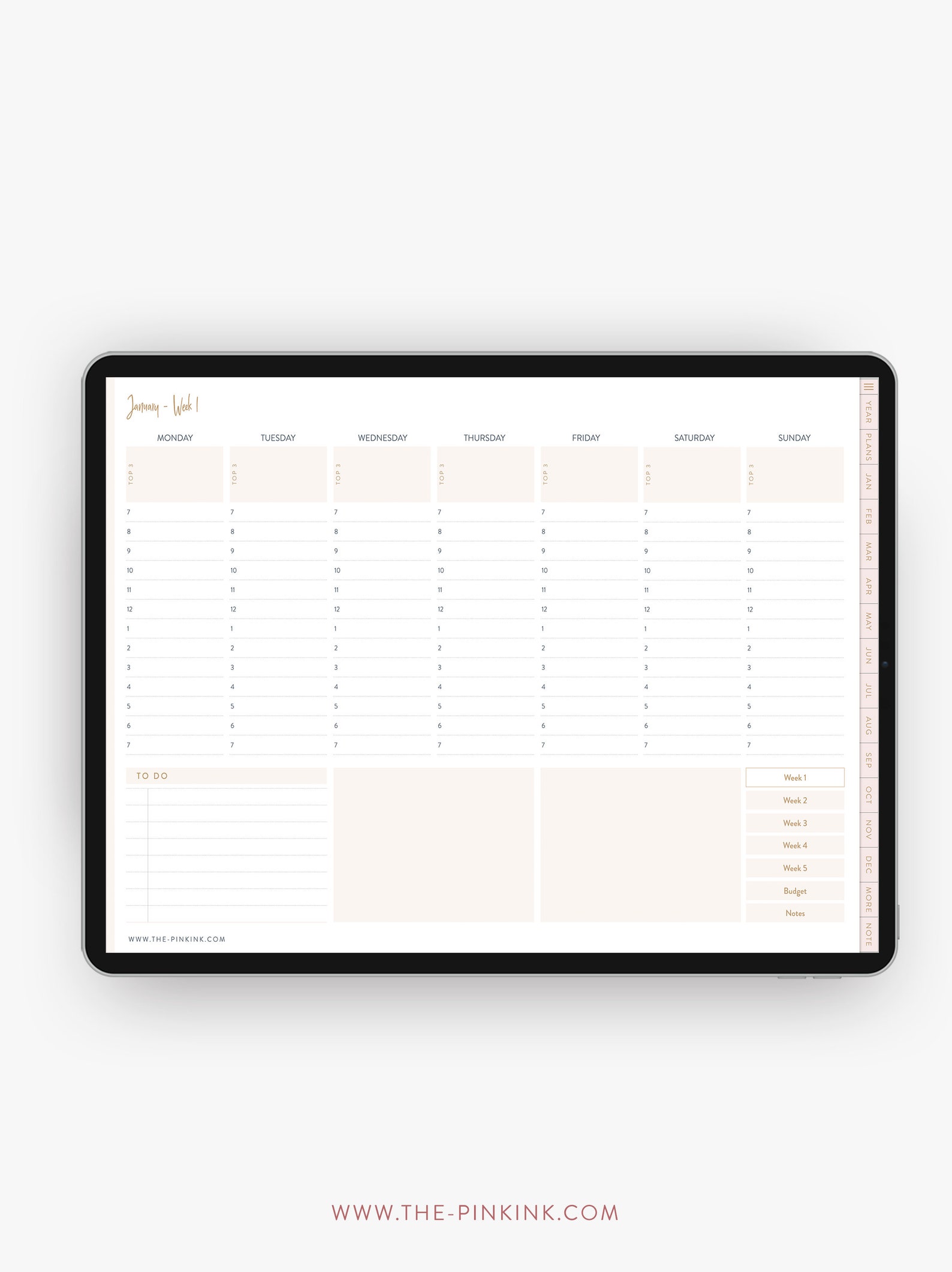 Weekly Digital Planner and Stickers iPad Weekly Planner - Etsy