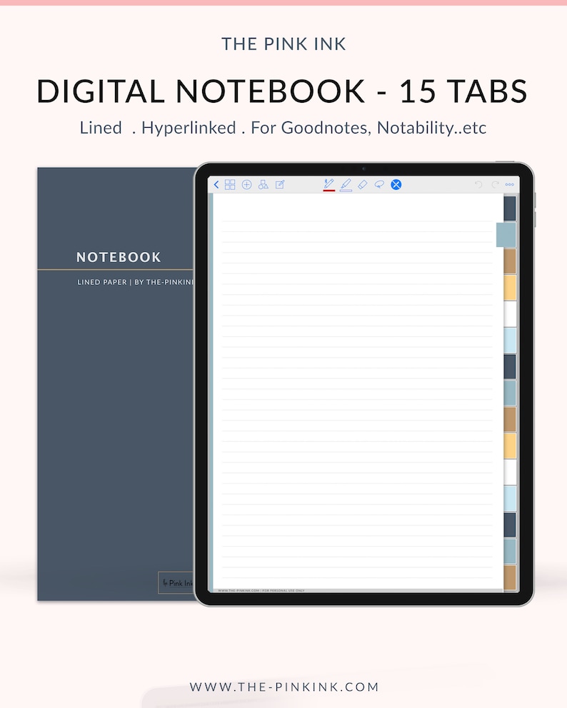 15 Subject Digital Notebook Goodnotes Template, Notability, Xodo ...