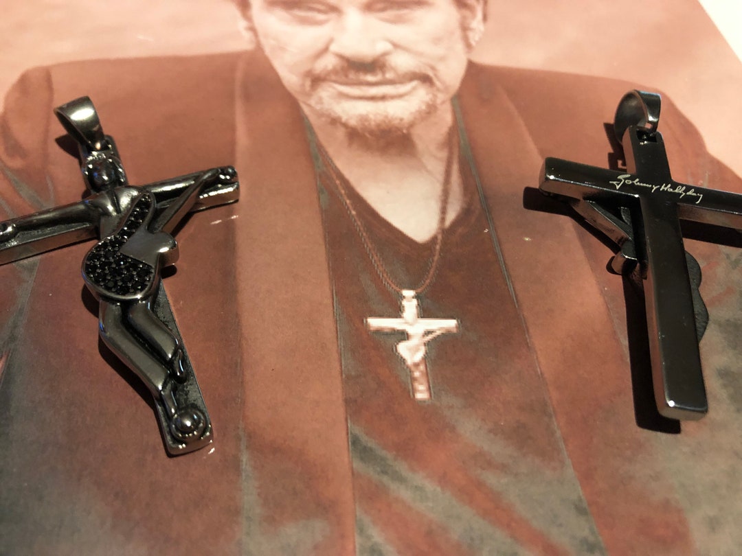 Johnny Hallyday Black Edition Cross With Signature 6x4cm - Etsy