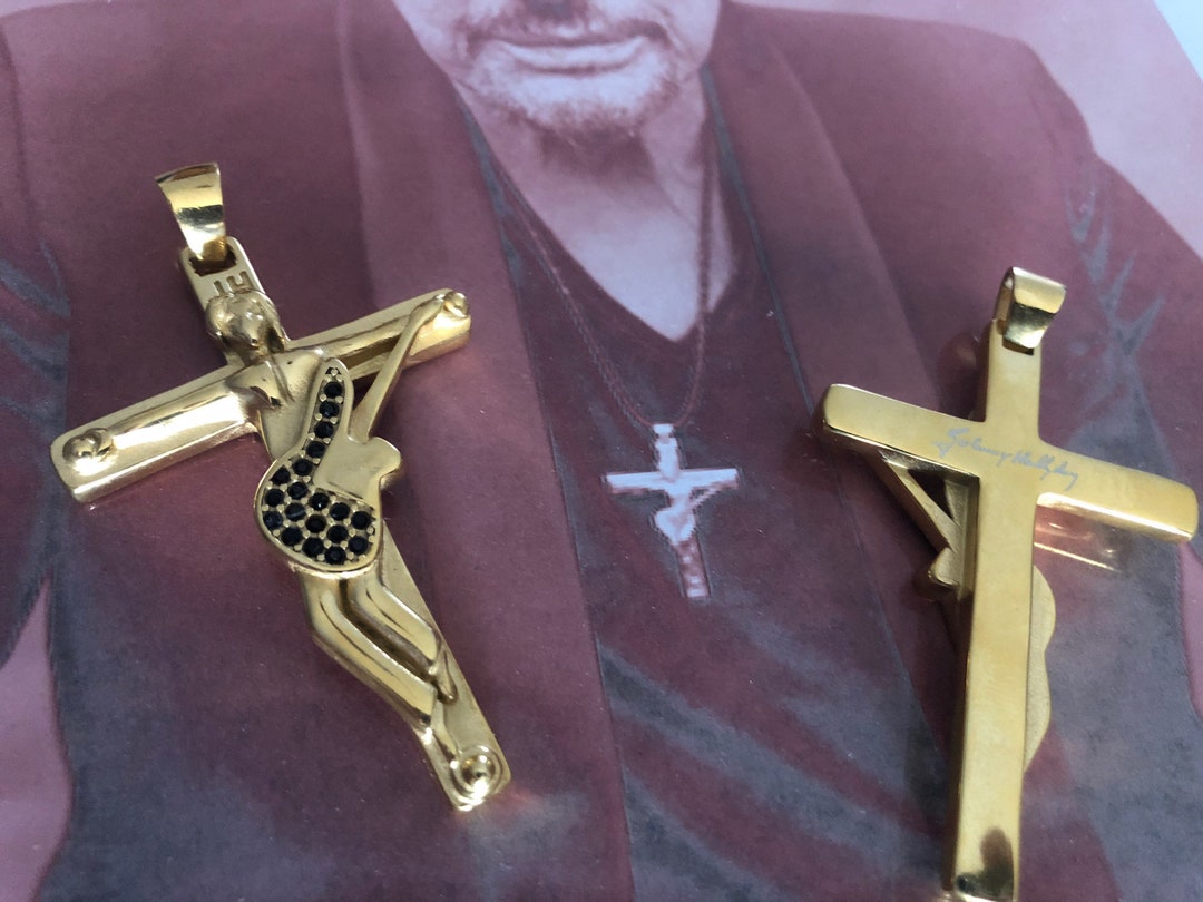 Cross Johnny Hallyday Gold Black Edition With Signature 6x4cm - Etsy