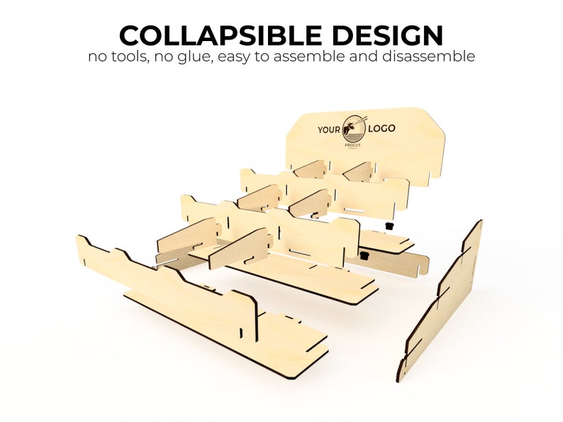 Coaster Display Stand SVG Laser Cut Files Countertop Soap Display Shelf Glowforge Files Craft ...