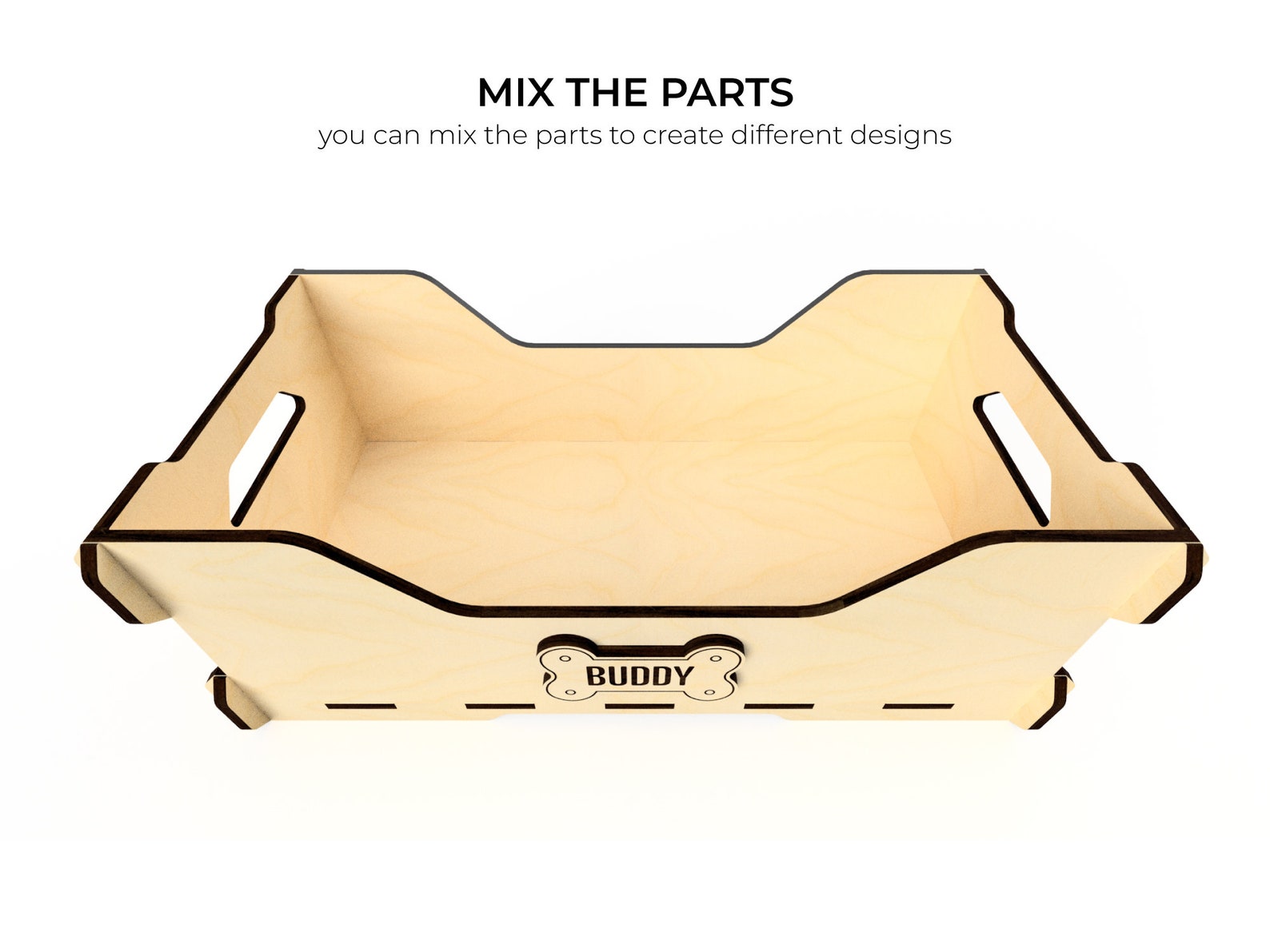 Dog Toy Box SVG Laser Cut Files | Dog Crate Glowforge Files | Dog Toy ...