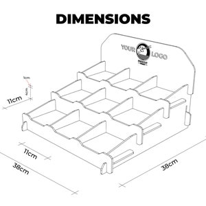 Coaster Display Stand SVG Laser Cut Files | Countertop Soap Display ...