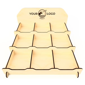 Coaster Display Stand SVG Laser Cut Files | Countertop Soap Display Shelf Glowforge Files ...