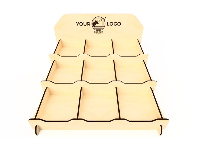 Coaster Display Stand SVG Laser Cut Files Countertop Soap Display Shelf Glowforge Files Craft ...