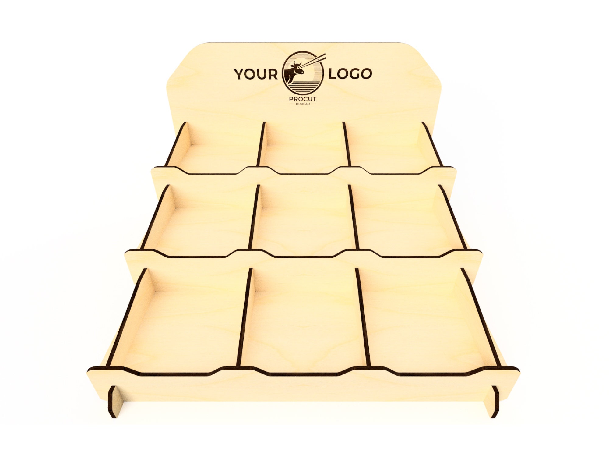 Coaster Display Stand SVG Laser Cut Files | Countertop Soap Display ...