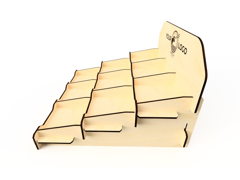 Coaster Display Stand SVG Laser Cut Files Countertop Soap Display Shelf Glowforge Files Craft ...