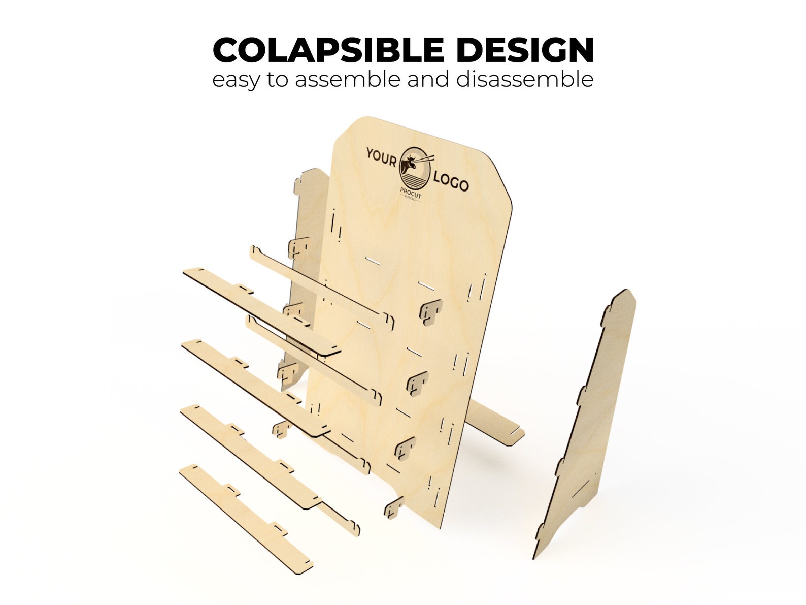 Sticker Display Stand SVG Laser Cut Files | Earring Card Display Stand ...