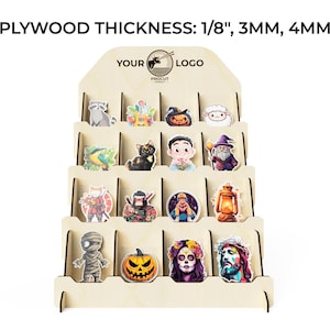 Sticker Display SVG Laser Cut Files | Svg Files for Sticker Stand ...