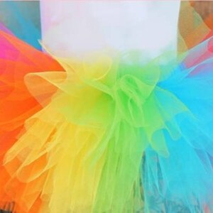Womens Rainbow Carnival Tutu Pride Tutu Costume Multi-coloured Tutu ...