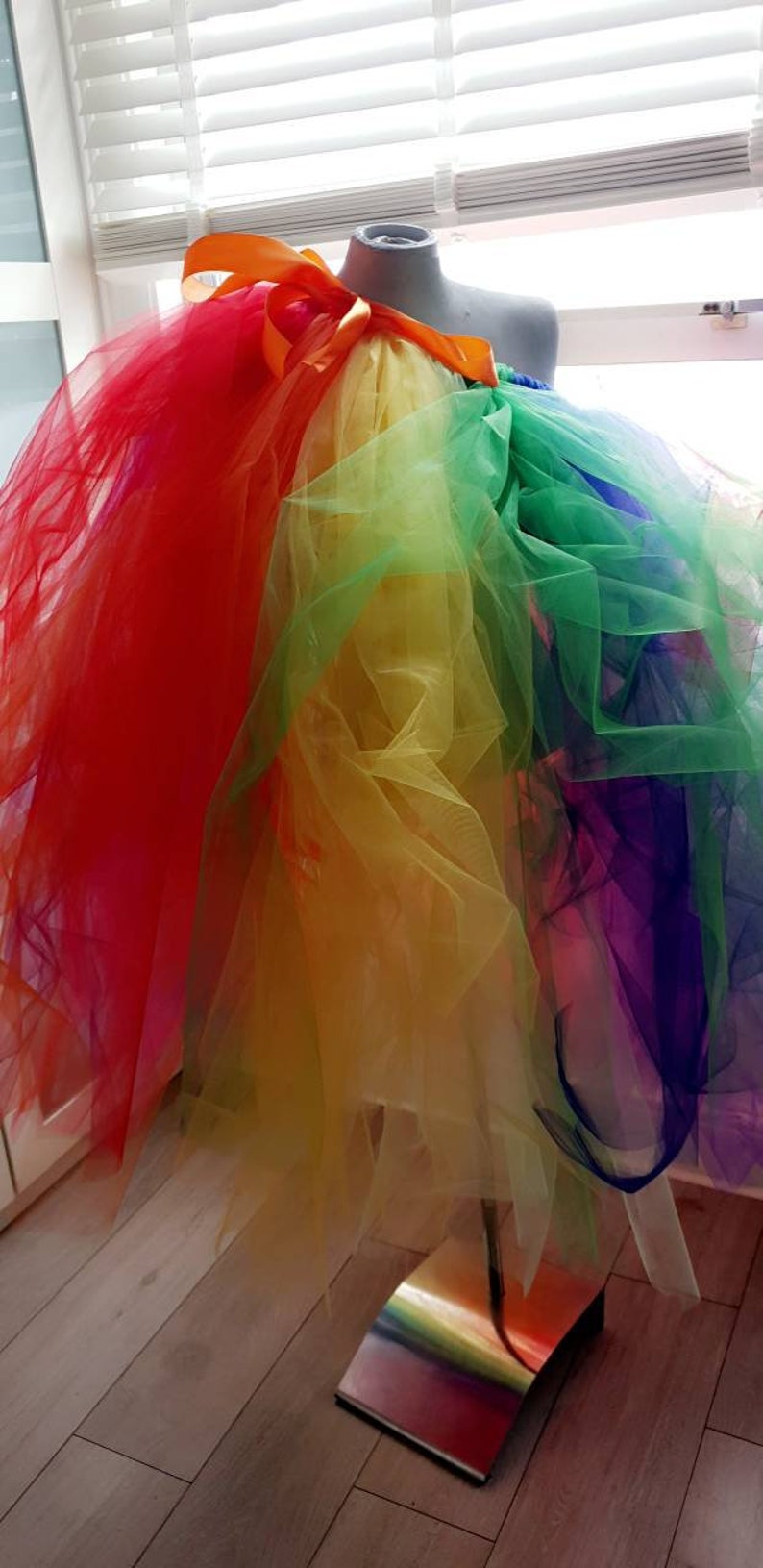 Womens Rainbow Carnival Tutu Pride Tutu Costume Multi-coloured Tutu ...