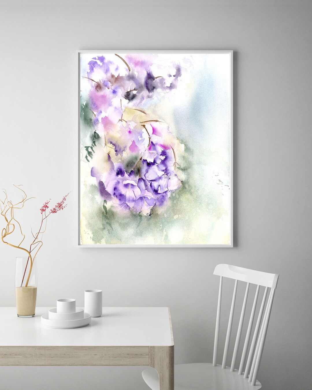Jacaranda Painting Watercolor Fine Art Print Abstract - Etsy
