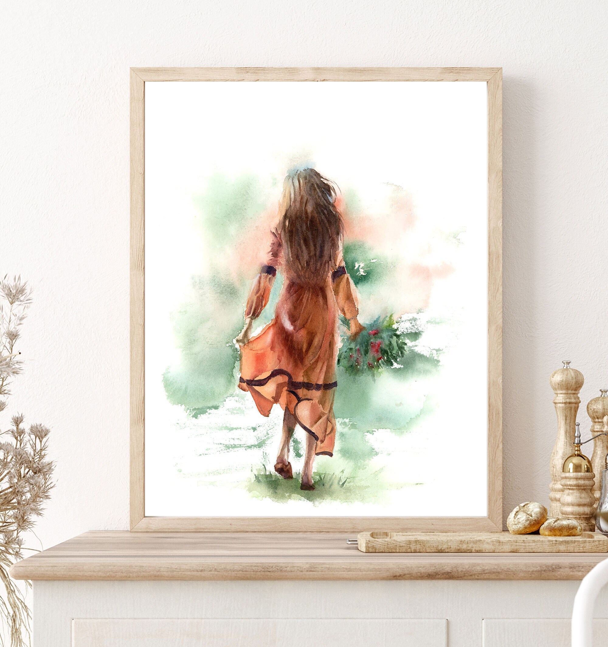 Woman Falling Painting