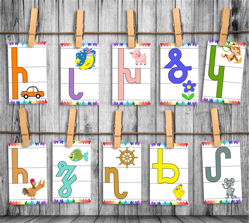 Armenian Alphabet Card Set, Nursery Wall Cards, Alphabet Flash Cards ...