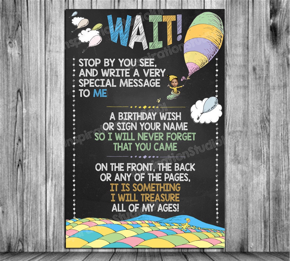 Personalized* Please Leave a Message Sign ~ Oh the Places You'll Go ...