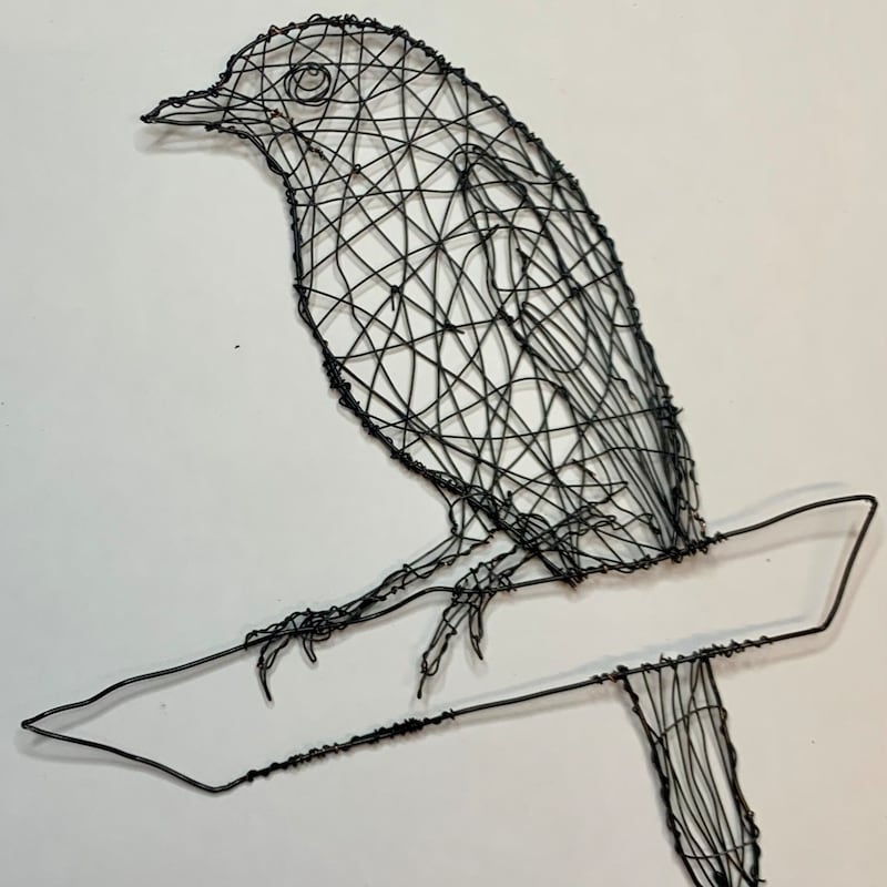 Wire Bird Sculpture - Etsy UK