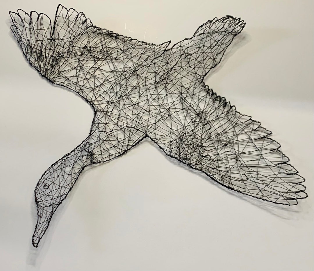 2D Flying Mallard Duck Sculpture - Etsy