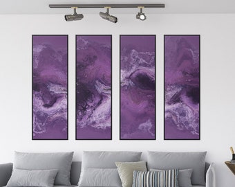 Set of 3 Printables Purple Abstract Wall Prints Abstract - Etsy