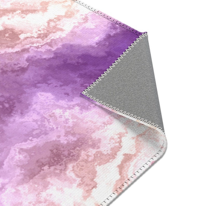 Purple & Gold Agate Area Rugs 100% Polyester Chenille | Etsy