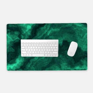 Emerald Marble Desk Mat, Green Marble Desk Pad, Desk Accessory, Marble ...