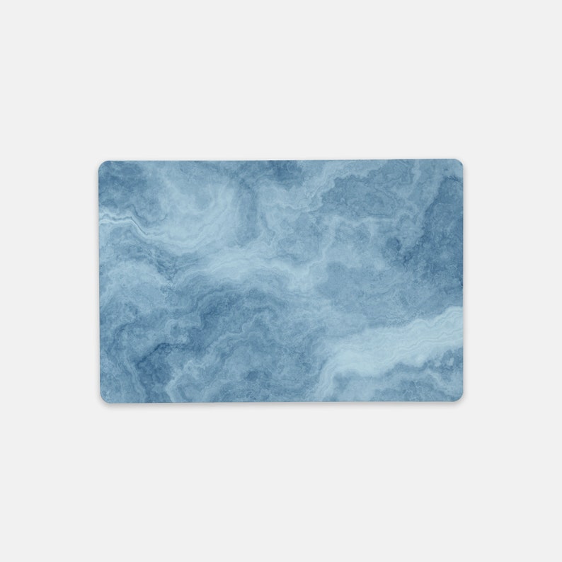Blue Marble Desk Mat Blue Marble Desk Pad Desk Accessory | Etsy