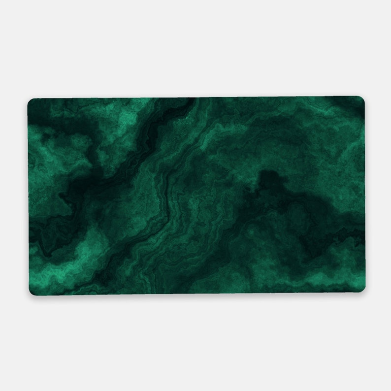 Emerald Marble Desk Mat Green Marble Desk Pad Desk - Etsy