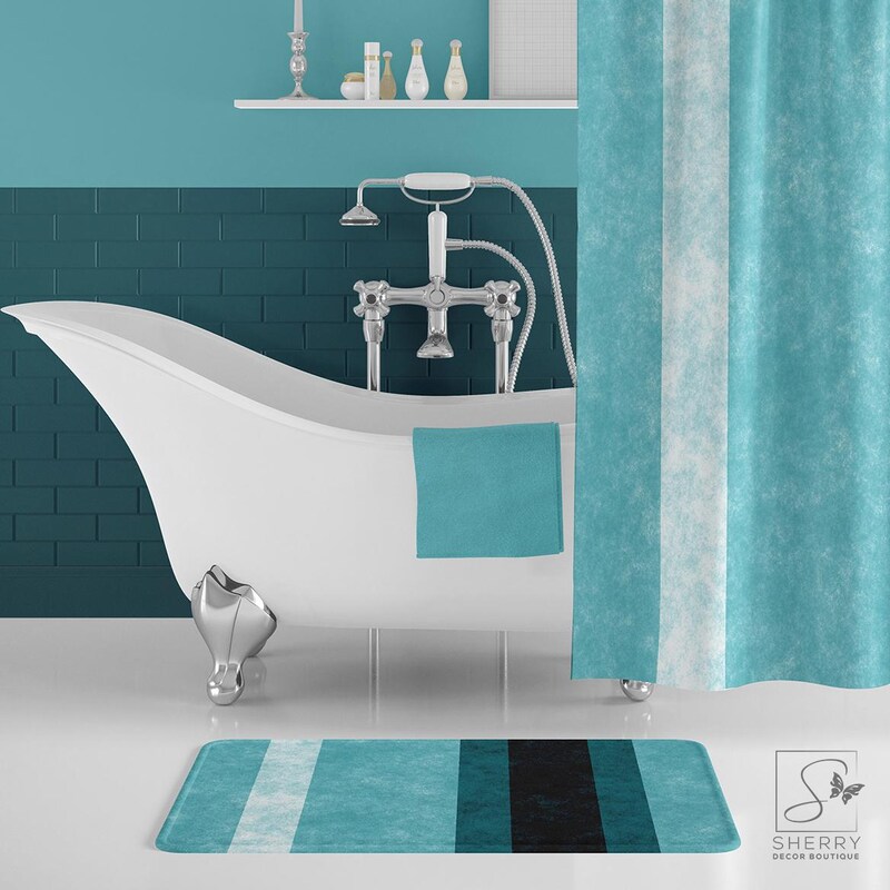 Aqua Bathroom Decor - Etsy