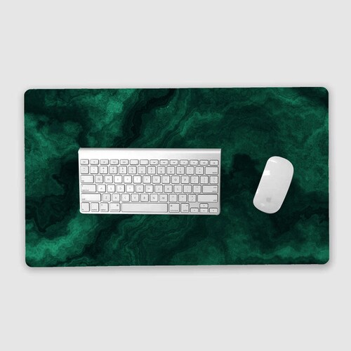 Emerald Marble Desk Mat Green Marble Desk Pad Desk - Etsy