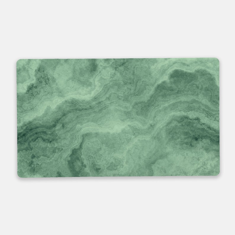 Green Marble Desk Mat Green Marble Desk Pad Desk Accessory | Etsy