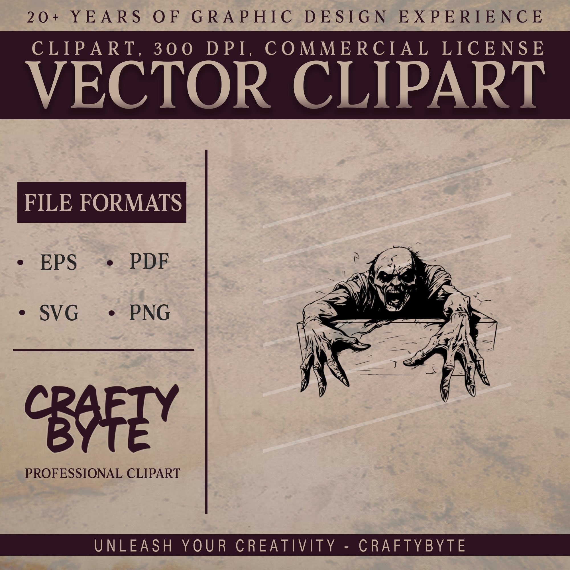 Zombie Ghoul Svg: Undead Clipart Cut File for Silhouette - Etsy