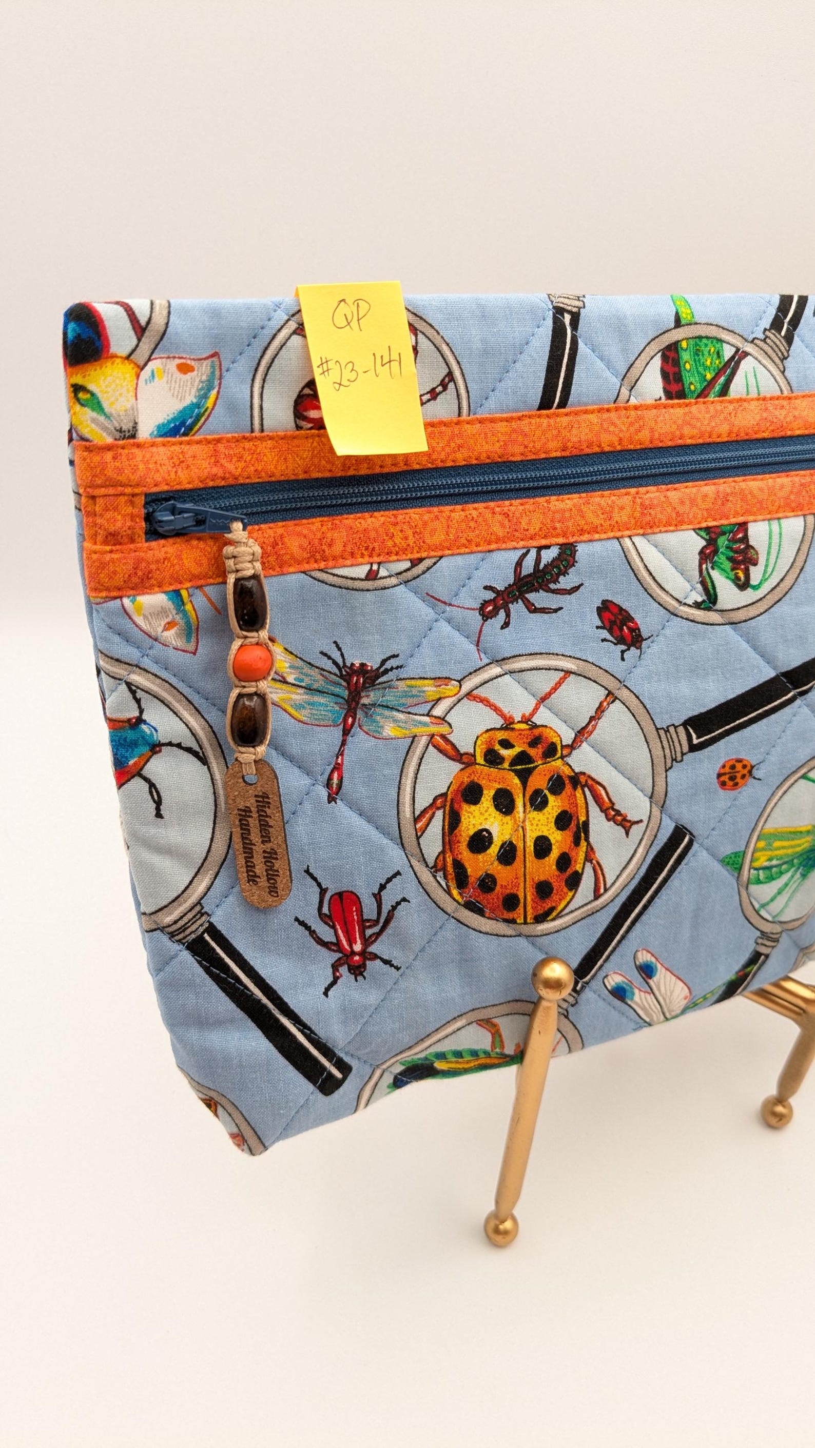 Quilted Novelty Print Project Bag Cosmetic Pouch Tablet Case Tote Bag ...