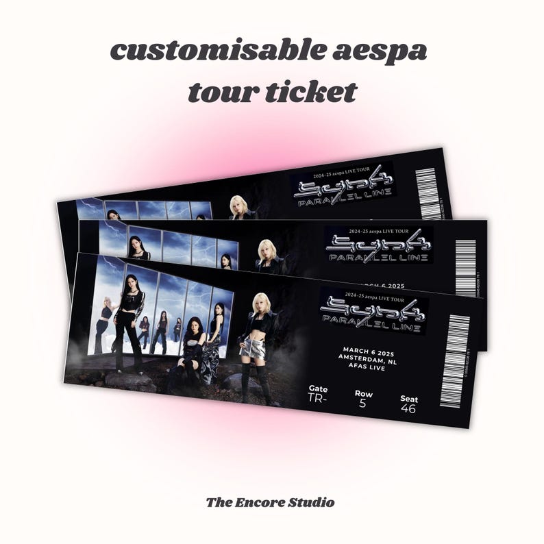 Customisable Aespa World Tour Concert Ticket | DIGITAL DOWNLOAD - Etsy