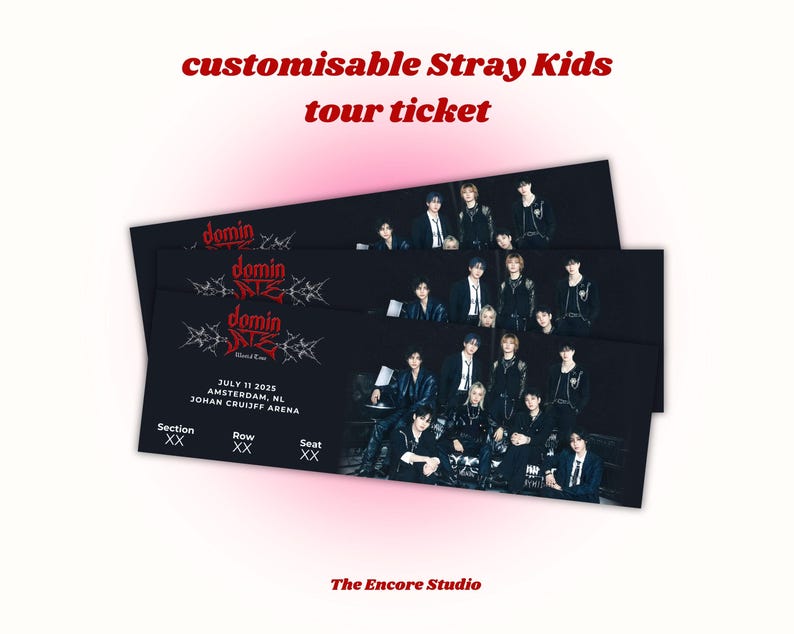 Customisable Stray Kids Tour Concert Ticket | DIGITAL DOWNLOAD - Etsy