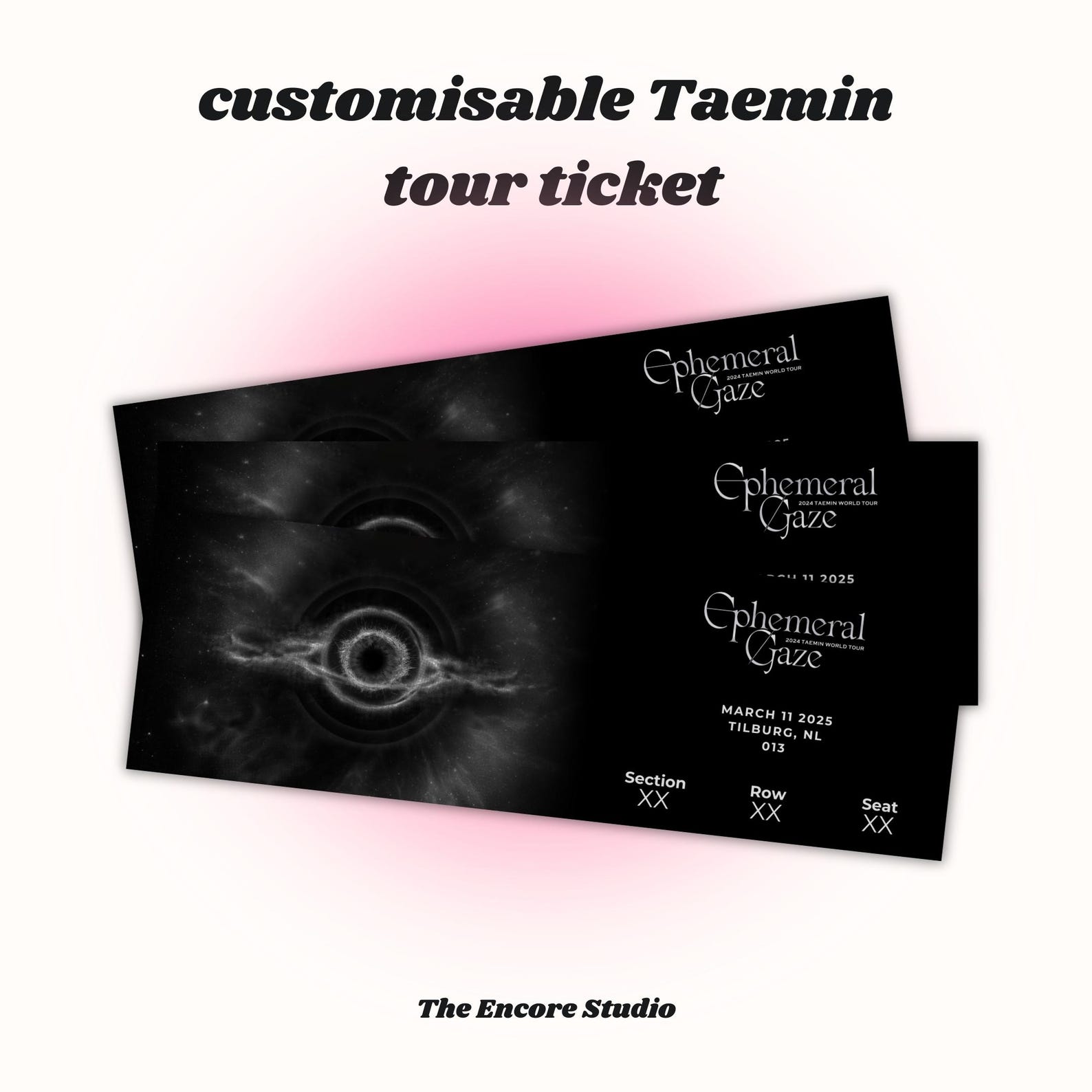 Customisable Taemin Tour Concert Ticket | DIGITAL DOWNLOAD - Etsy