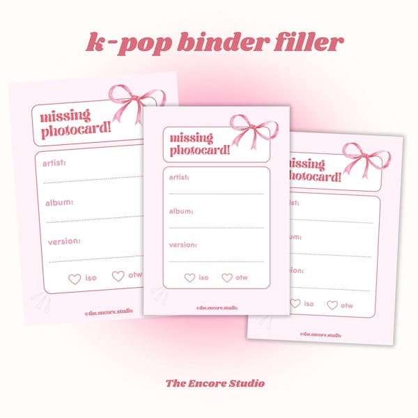 Binder Insert Kpop - Etsy