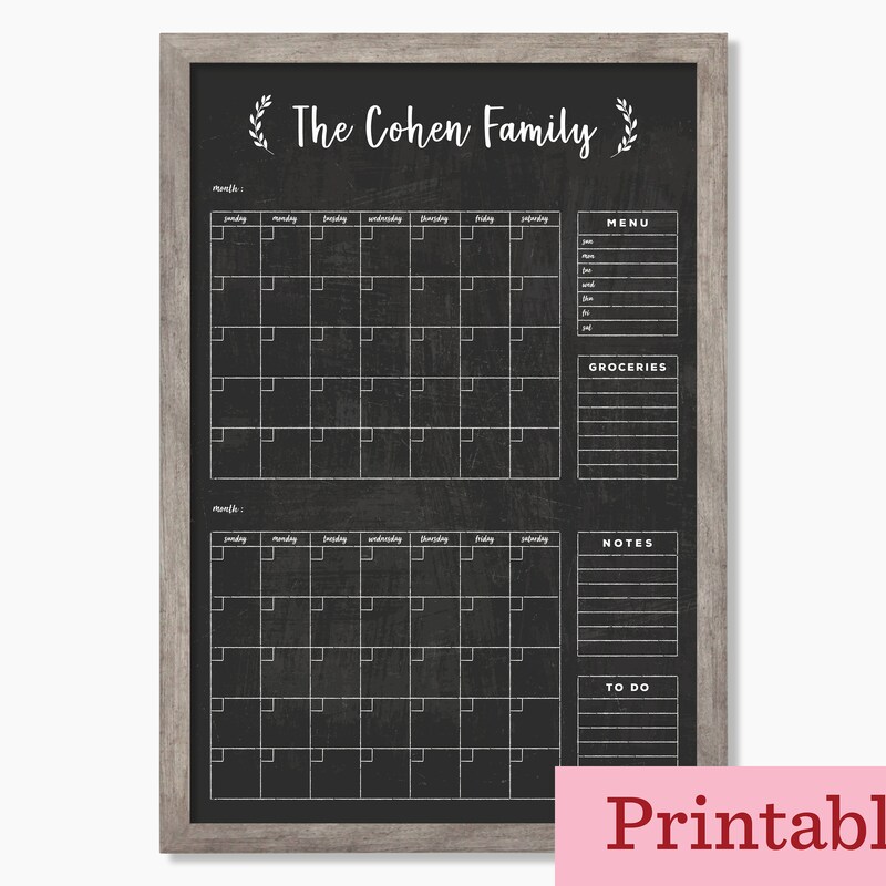 Chalkboard Planner - Etsy