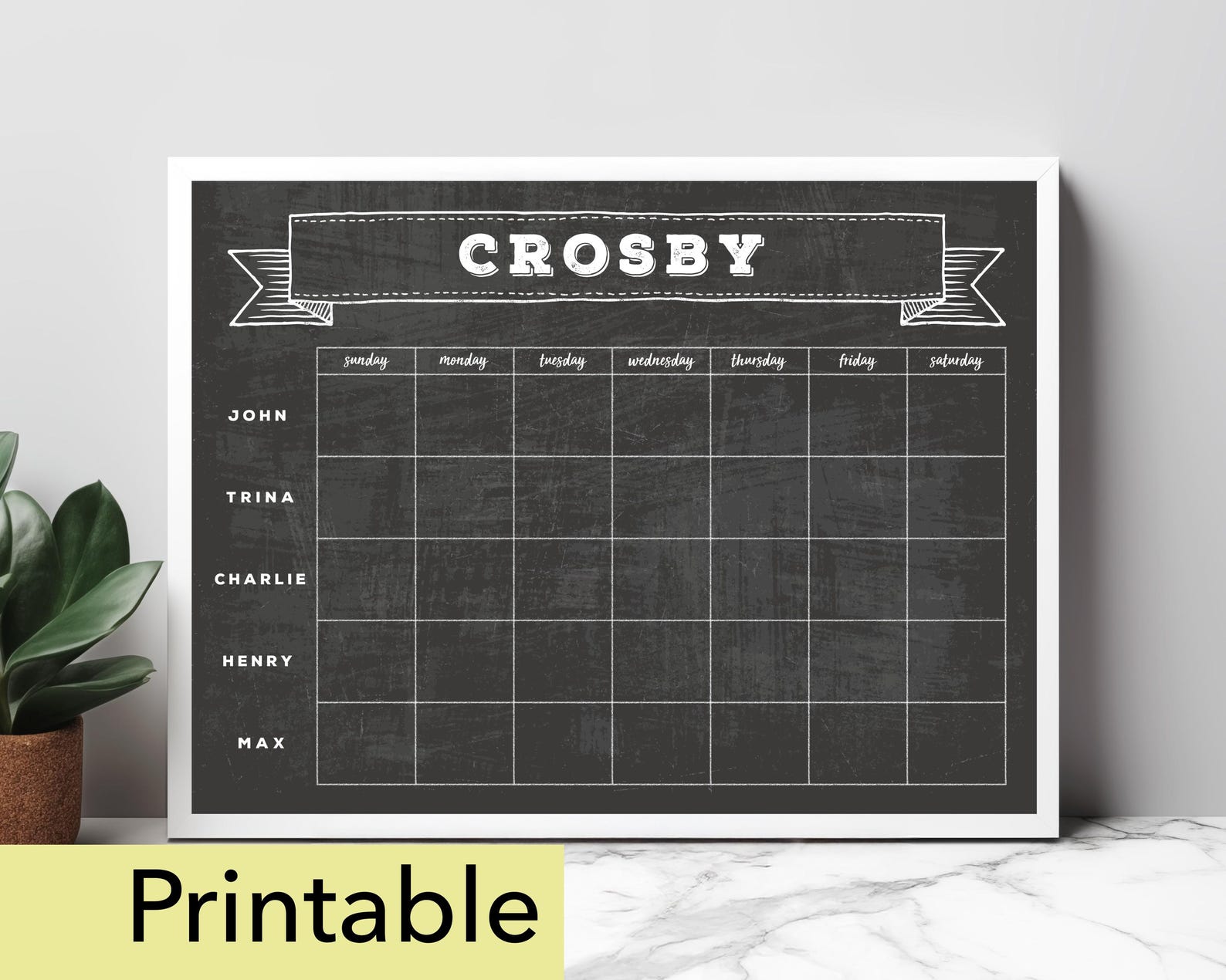 2025 Calendar Printable | 24 X 18 Horizontal Memo Board | Homeschool ...