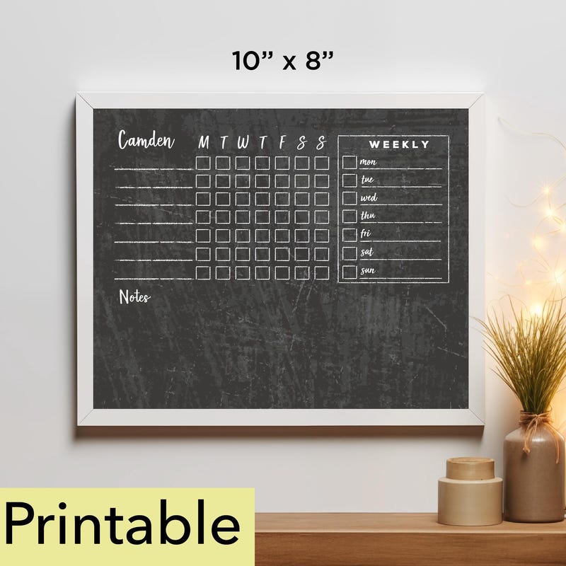 Chore Chart Chalkboard - Etsy